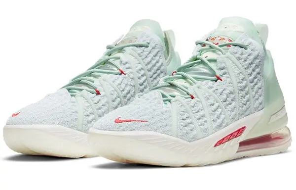Nike Lebron 18 Ep & Lebron Qs Sneakers - Green/red