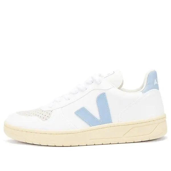 VEJA V-10 Lace-up Sneakers - White/blue/cream