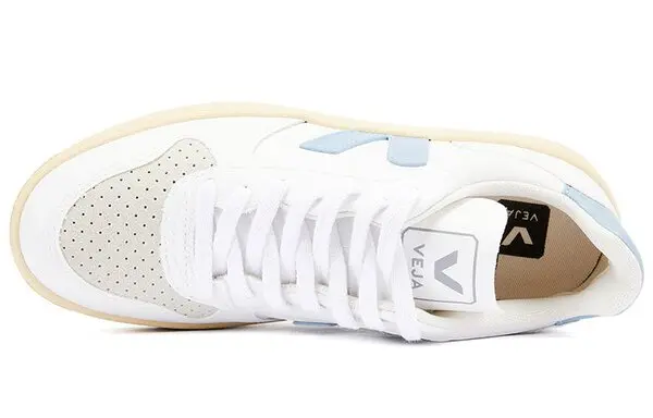VEJA V-10 Lace-up Sneakers - White/blue/cream