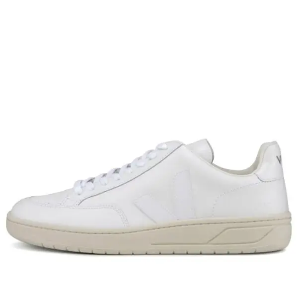 VEJA V-12 Leather Sneakers - White/cream