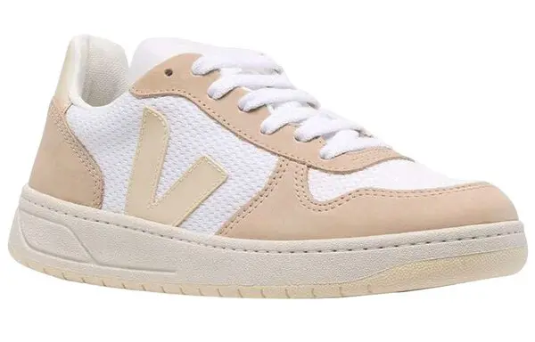 VEJA V-10 Alveomesh Lace-up Sneakers - White/butter/sable