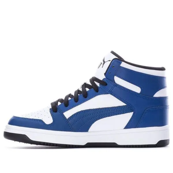 PUMA Rebound Layup High Top Sneakers - White/blue/black