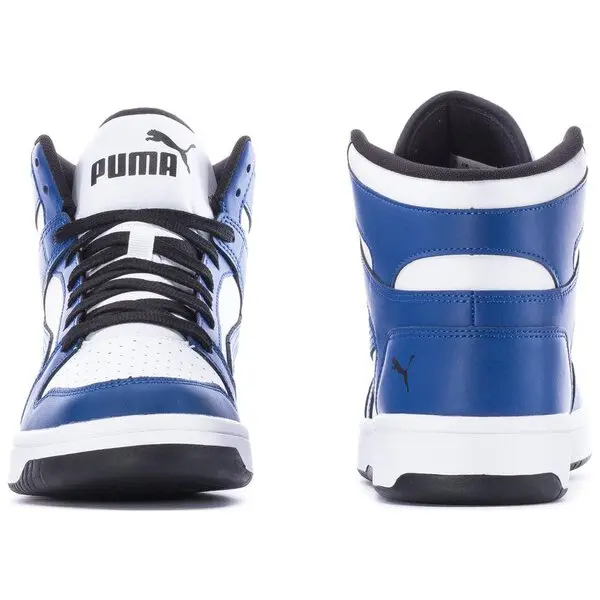 PUMA Rebound Layup High Top Sneakers - White/blue/black