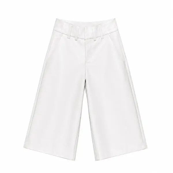 HEDARE Capri Leather Trousers - White