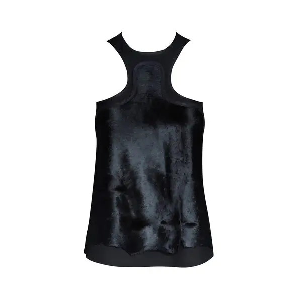 HEDARE Kass Hairy Leather Tank Top