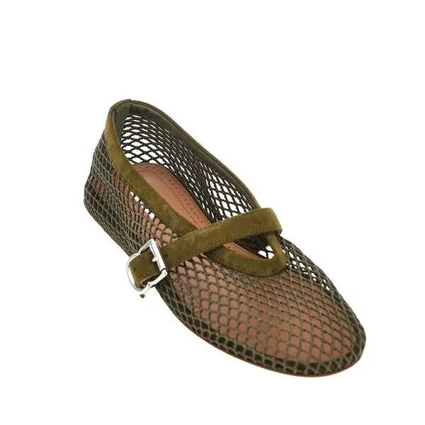 Alaïa Fishnet Ballerina Flats