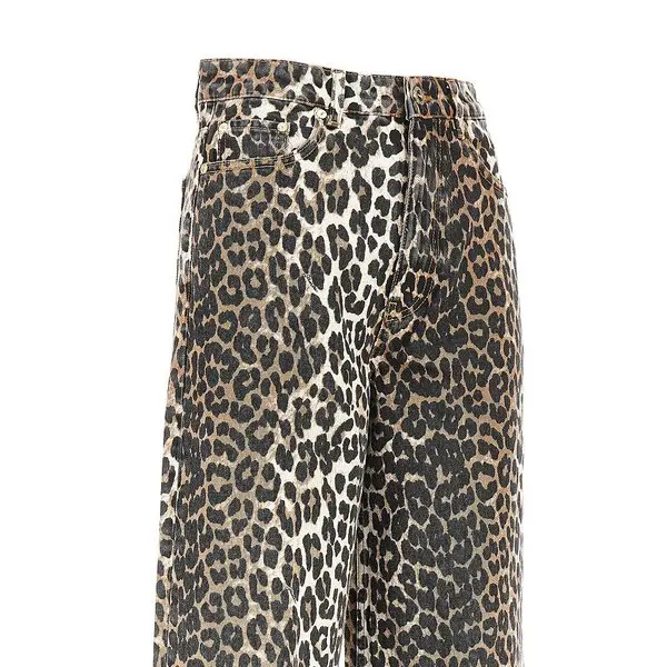 GANNI Leopard-print 'lari' Jeans