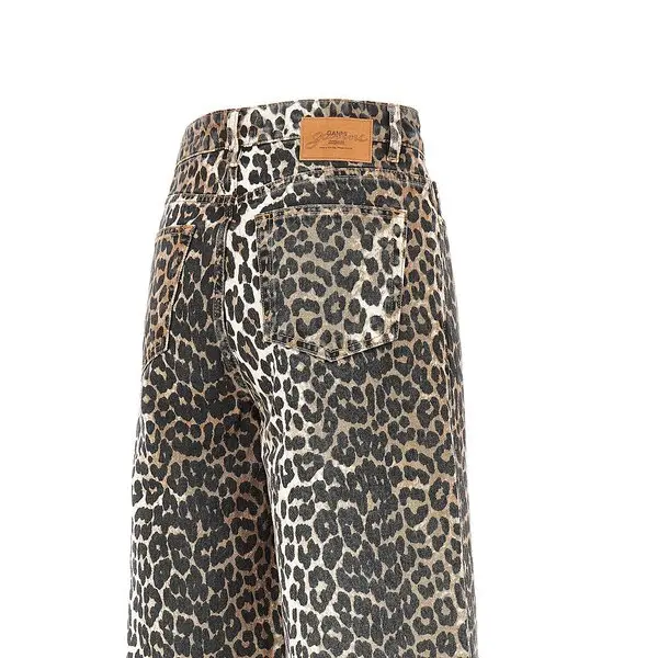 GANNI Leopard-print 'lari' Jeans