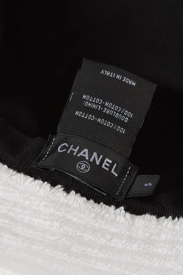 Chanel Terry Cloth Bucket Hat