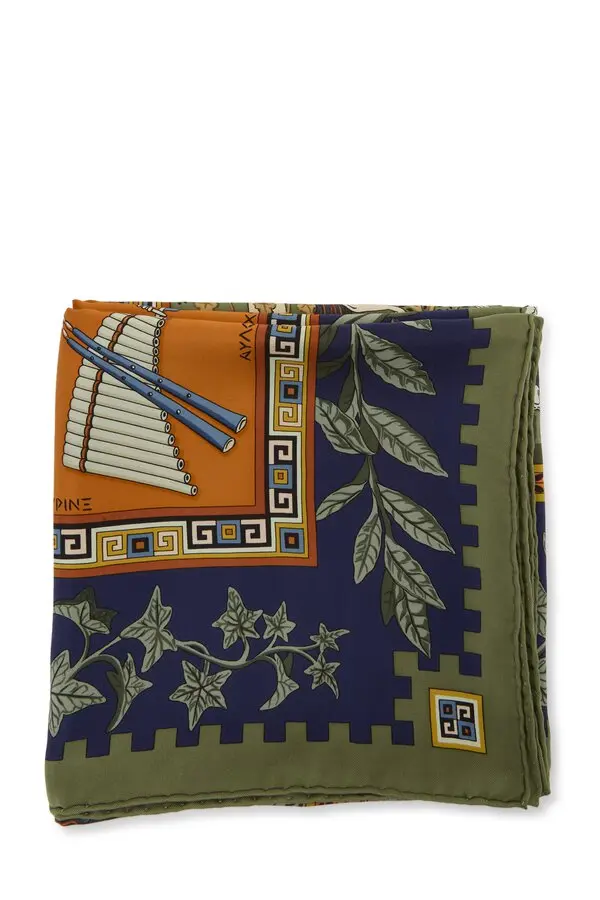 Hermès Multicolor 'musique Des Dieux' Silk Scarf 90
