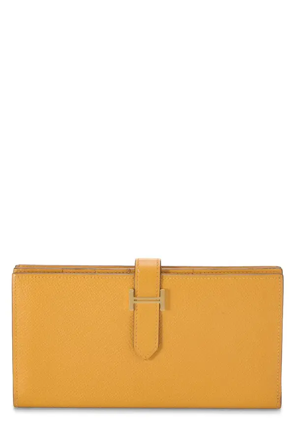 Hermès Epsom Bearn Wallet - Yellow