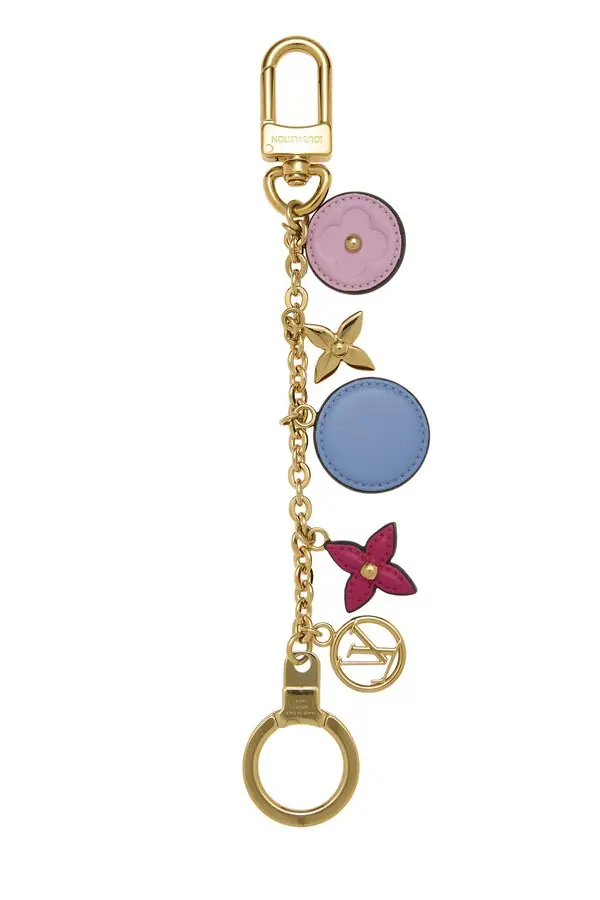 LOUIS VUITTON Multicolor & Gold Preppy Flower Bag Charm - Multi