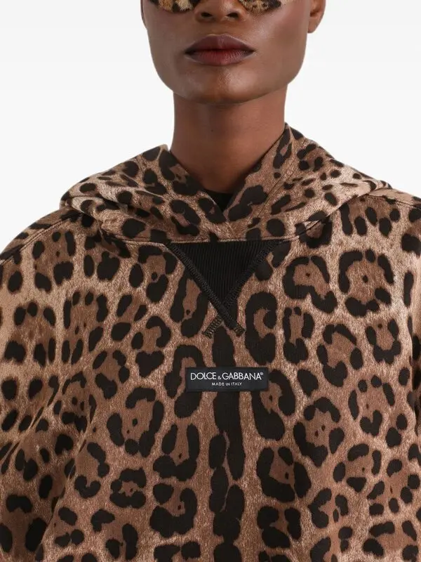 Dolce & Gabbana Leo Print Cotton Hoodie