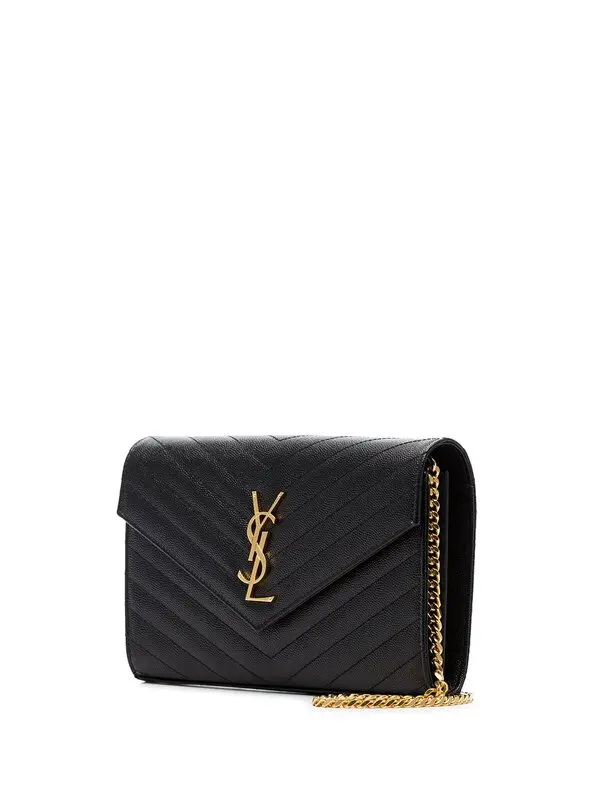 Saint Laurent Cassandre Leather Wallet On Chain