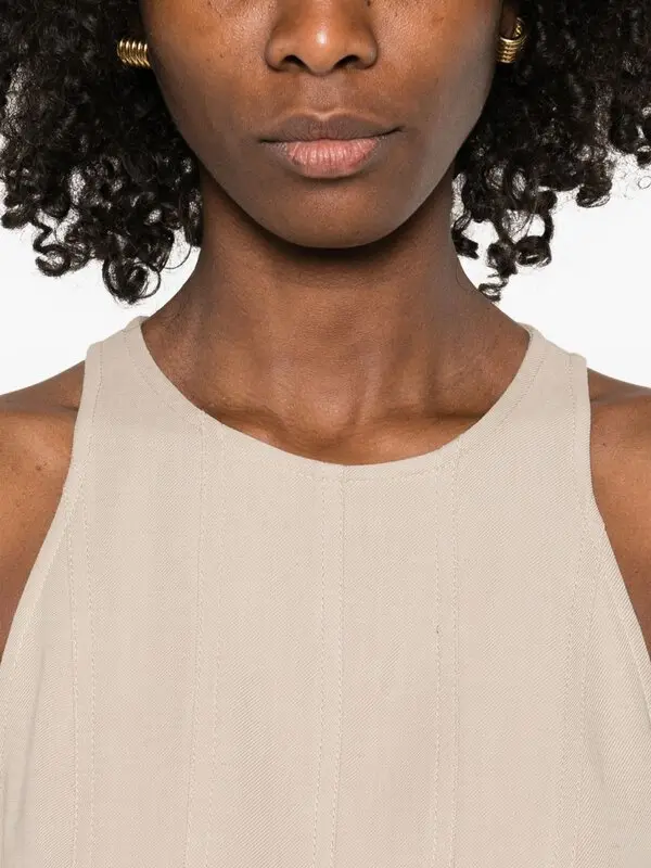 Brunello Cucinelli Linen Blend Long Dress