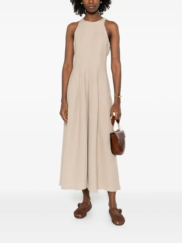 Brunello Cucinelli Linen Blend Long Dress