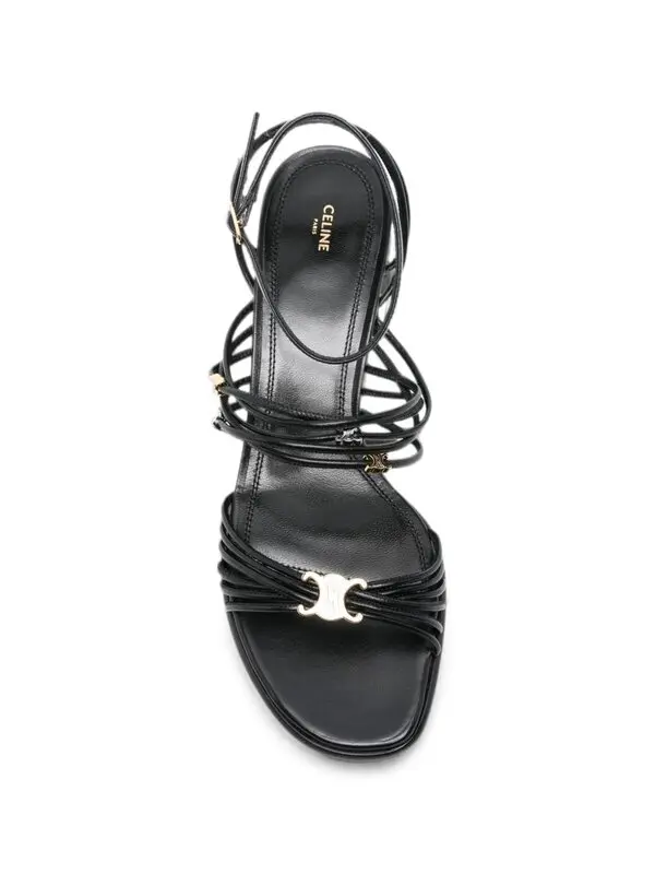 Celine Triomphe Leather Sandals