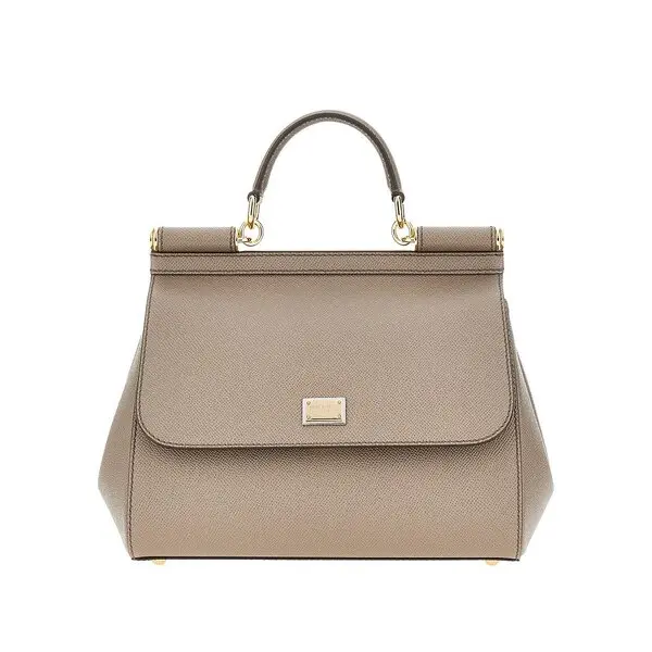 Dolce & Gabbana Dauphine Leather Large 'sicily' Bag - Gray