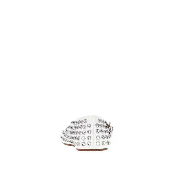 Alaïa Strass-embellished Leather Ballerinas