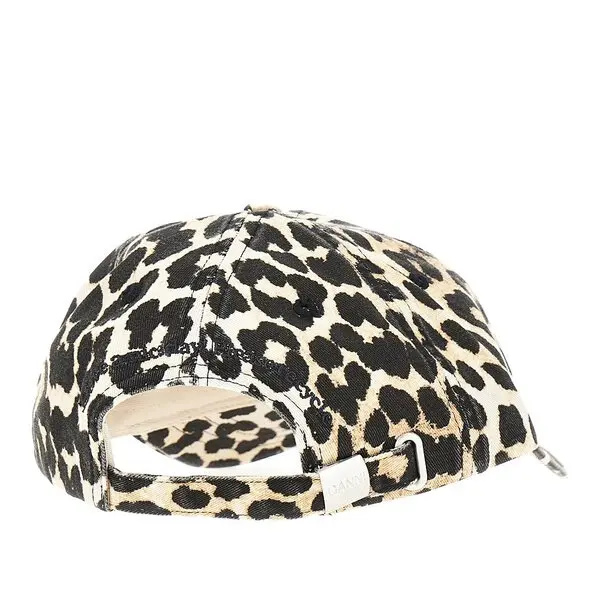 GANNI Leopard-print Organic Cotton Baseball Hat