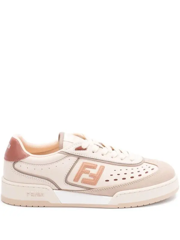 Fendi Match Leather Sneakers
