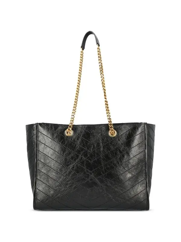 Saint Laurent Niki E/w Suede Leather Tote