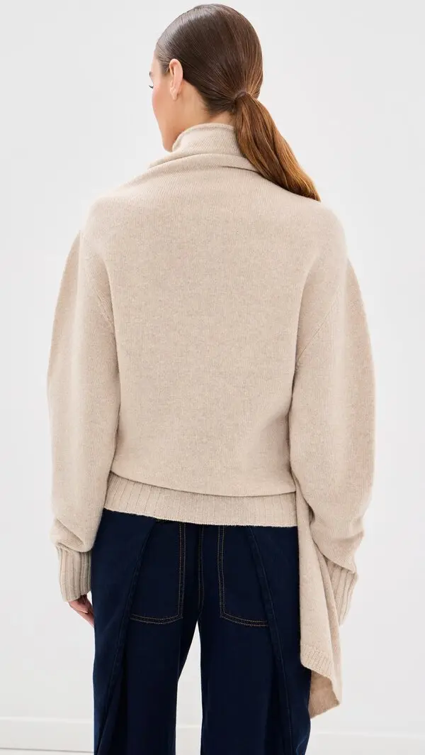Attico Draped Wool Sweater
