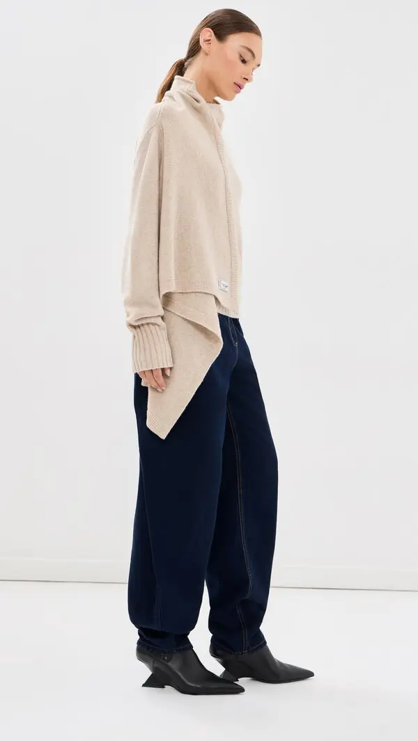 Attico Draped Wool Sweater