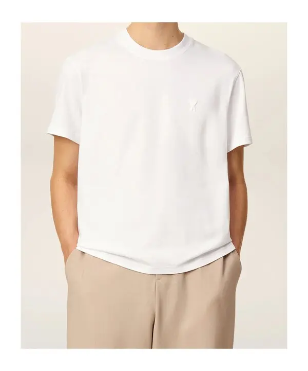 AMI Paris De Coeur Logo T-shirt - White