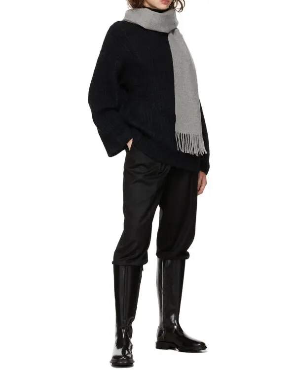 A.p.c. Logo-embroidered Fringed-edge Scarf
