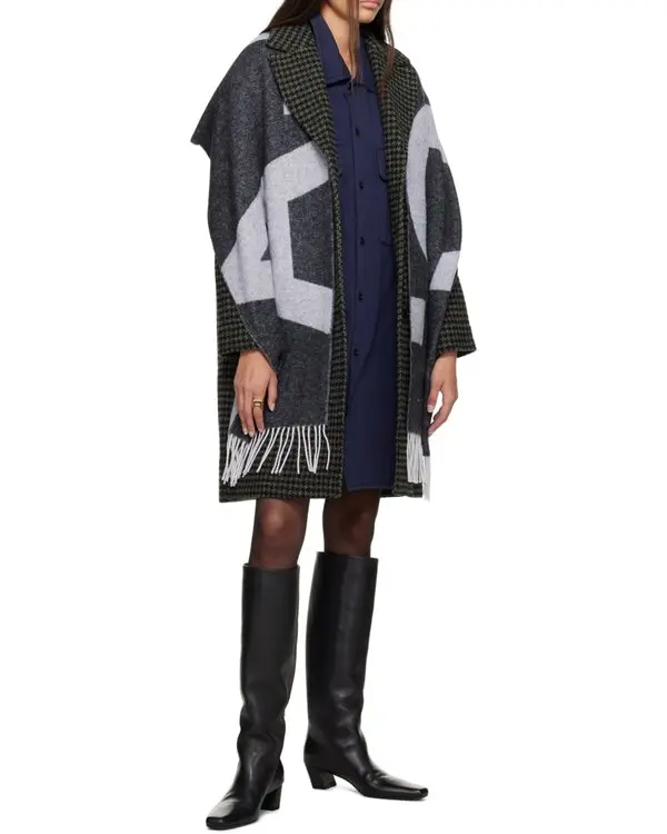 A.p.c. Logo-embroidered Fringed-edge Scarf