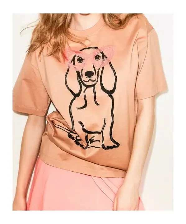 TWINSET Dog-print T-shirt - Nude