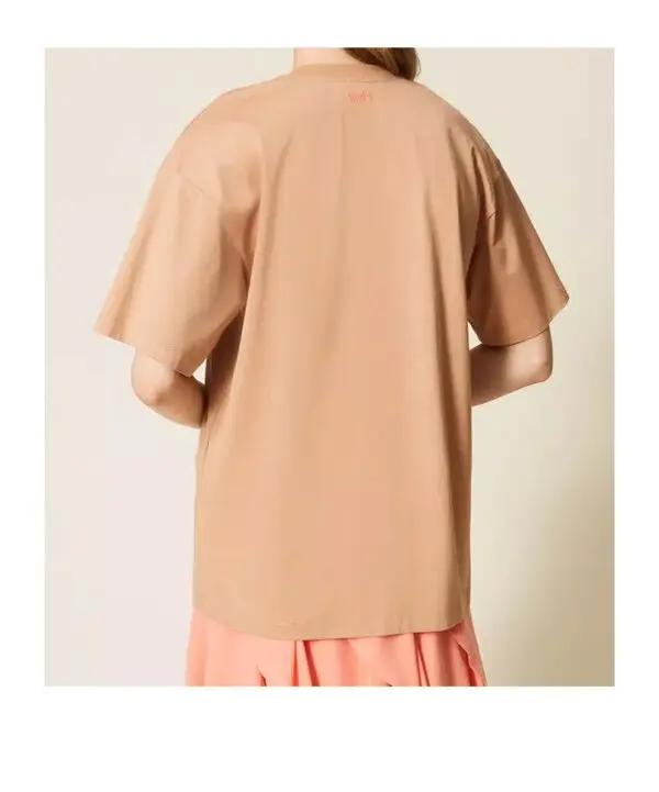 TWINSET Dog-print T-shirt - Nude