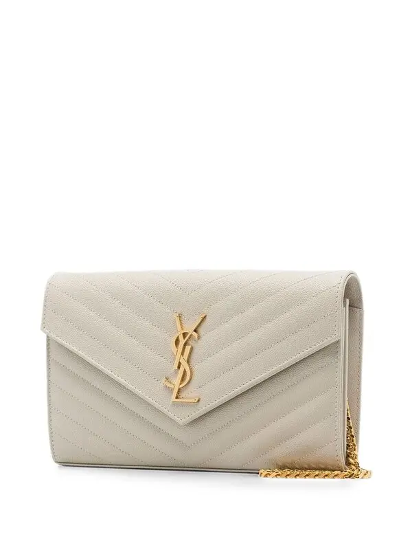 Saint Laurent Cassandre Leather Wallet On Chain