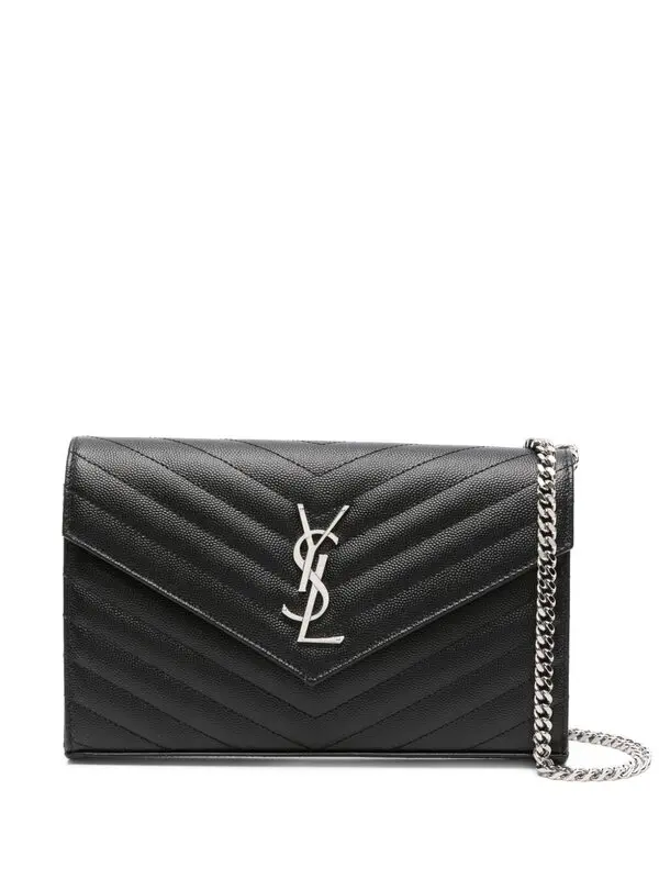 Saint Laurent Cassandre Leather Wallet On Chain