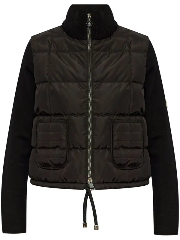 Moncler Wool And Nylon Padded Cardigan - Multicolor