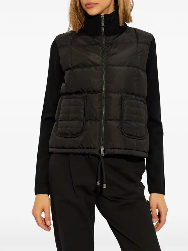 Moncler Wool And Nylon Padded Cardigan