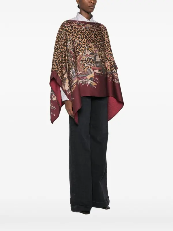 Etro Wool Blend Poncho