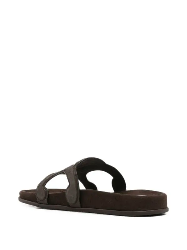 Celine Triomphe Suede Leather Sandals