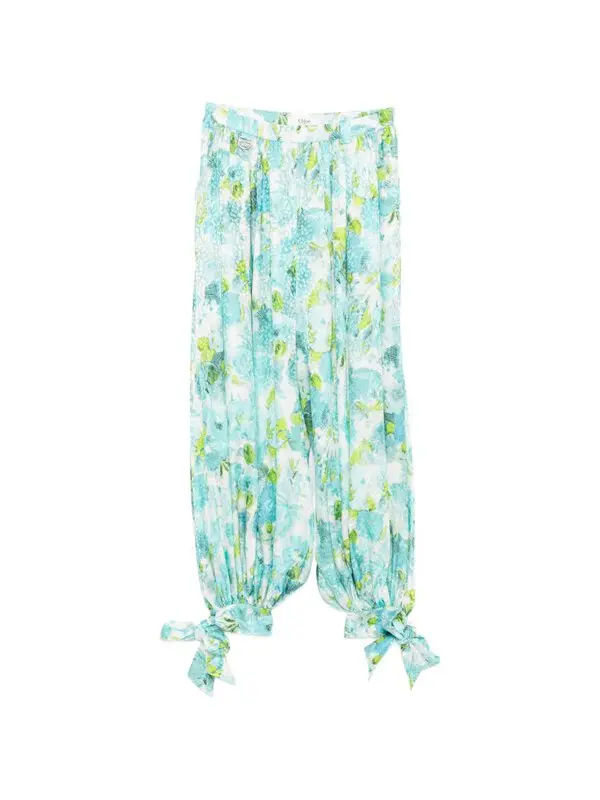 Chloé Printed Silk Trousers