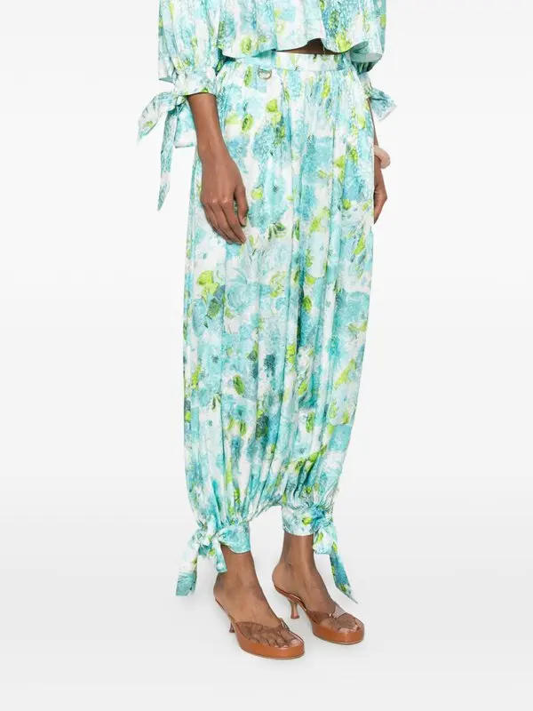 Chloé Printed Silk Trousers