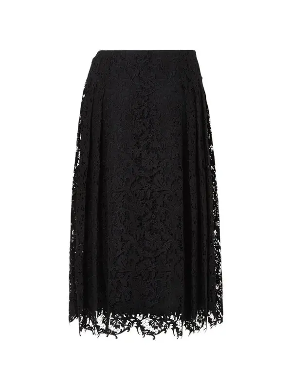 Fendi Macramé Lace Midi Skirt