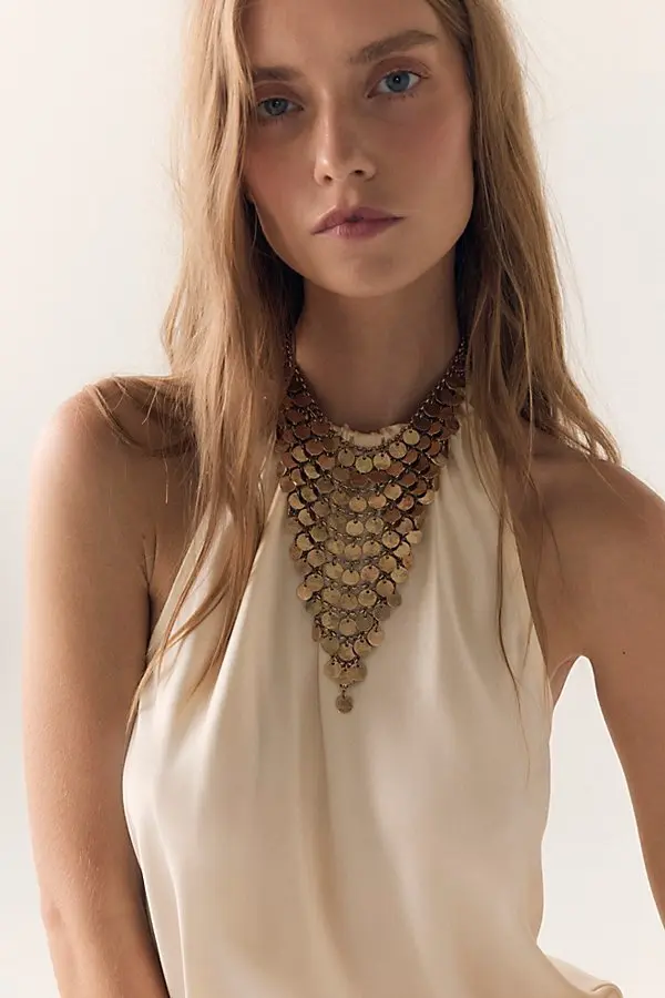 Free People Solana Choker Necklace - Gold