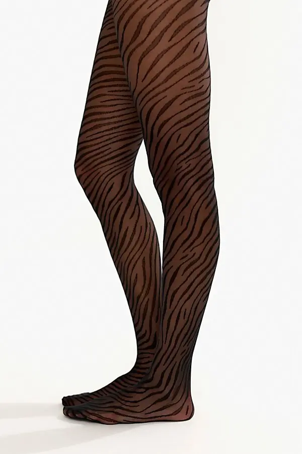 Swedish Stockings Fp X Zebra Tights - Black