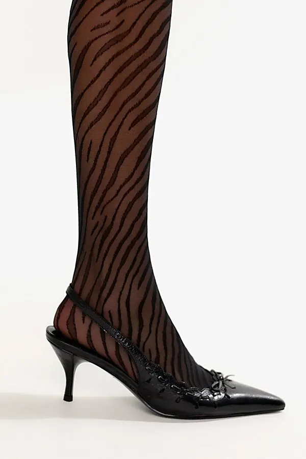 Swedish Stockings Fp X Zebra Tights - Black
