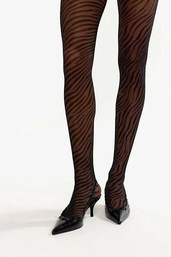 Swedish Stockings Fp X Zebra Tights - Black