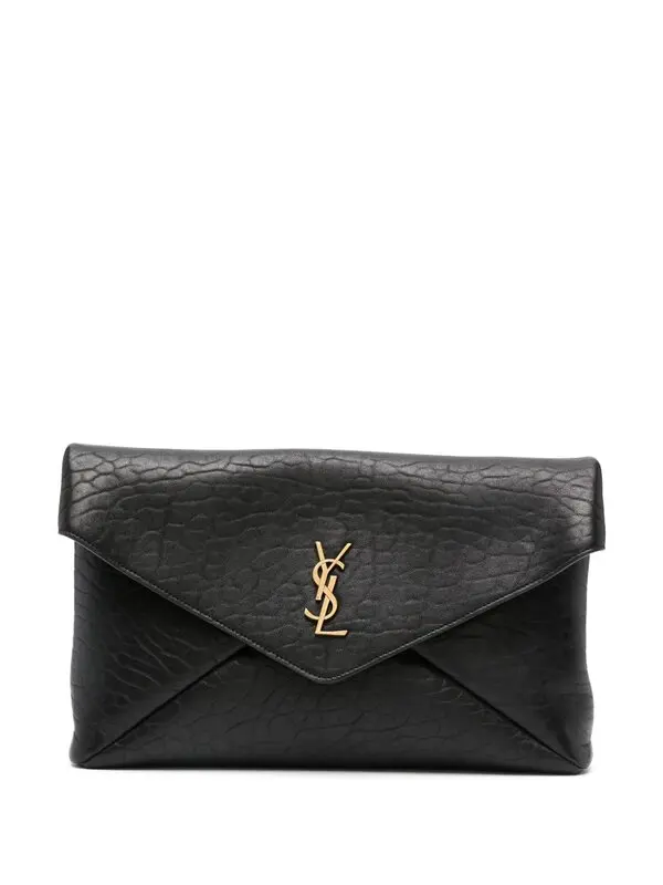 Saint Laurent Envelope Cassandre Large Leather Clutch