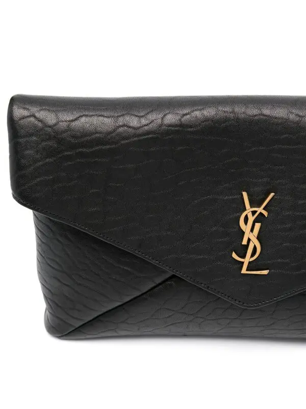 Saint Laurent Envelope Cassandre Large Leather Clutch