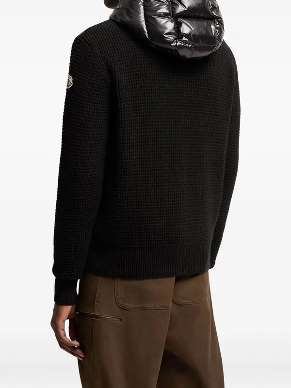 Moncler Wool And Nylon Padded Cardigan