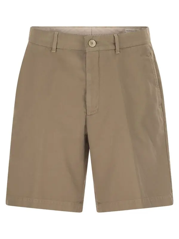 Brunello Cucinelli Cotton Gabardine Bermuda Shorts